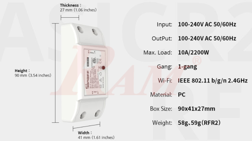 SONOFF 1 Channel - Basic R2 WiFi DIY Smart Switch | RAM Electronics website SONOFF 1 Channel - Basic R2 WiFi DIY Smart Switch | RAM Electronics website